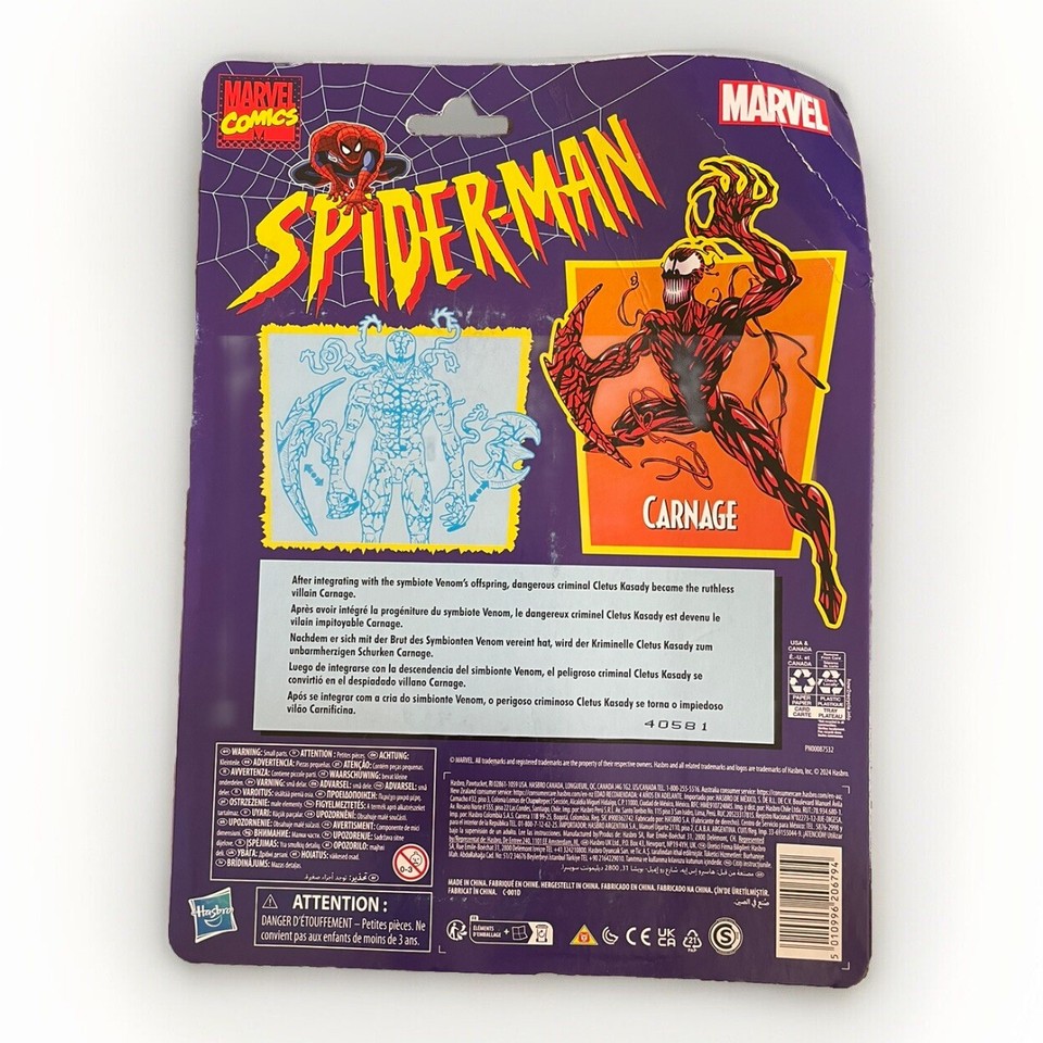 Damage Box Marvel Legends Action Spider-Man Retro Carnage Target ...