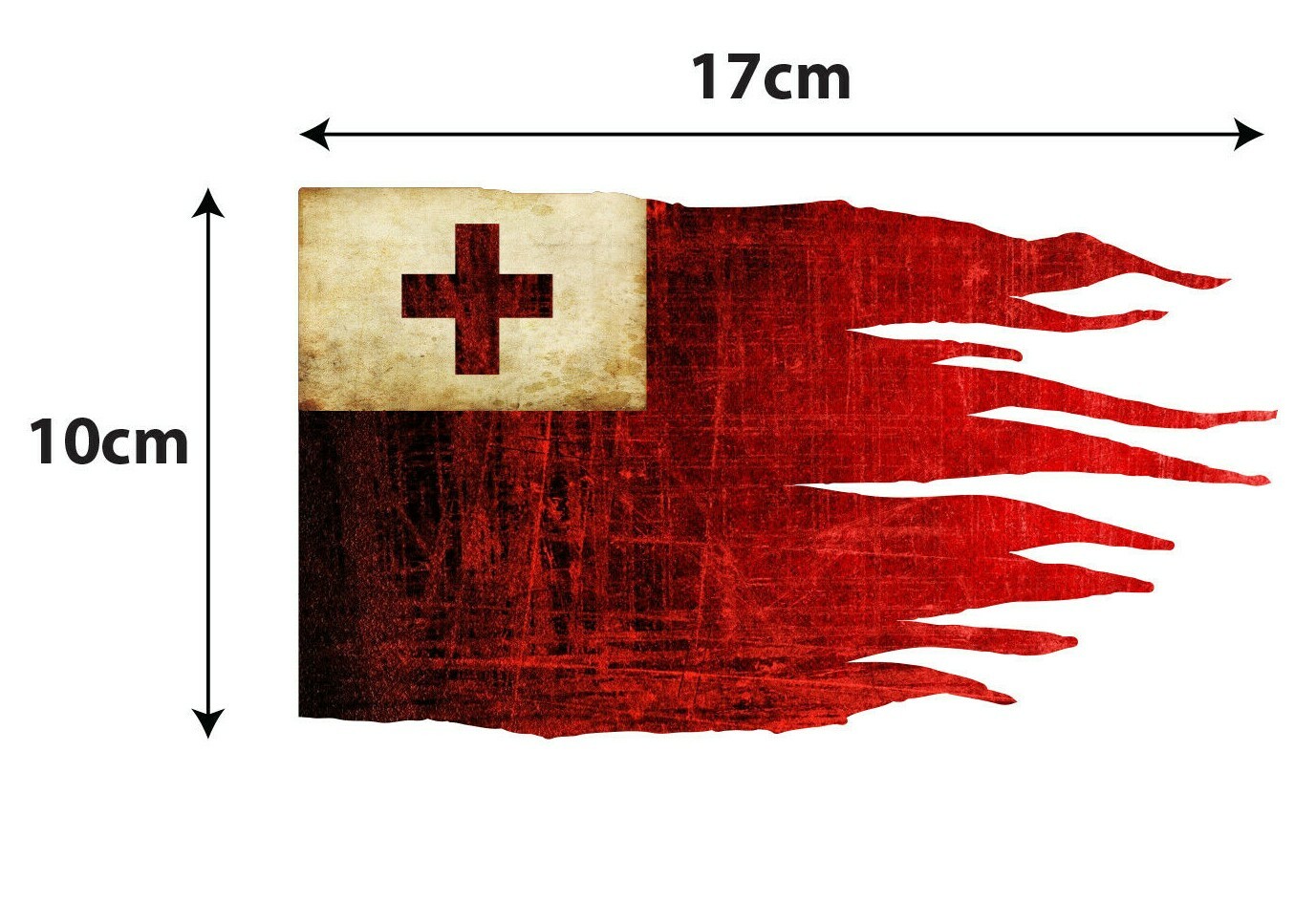 Tongan Flag Stickers Double Pack Left and Right 17 x 10 cm INCLUDES ...