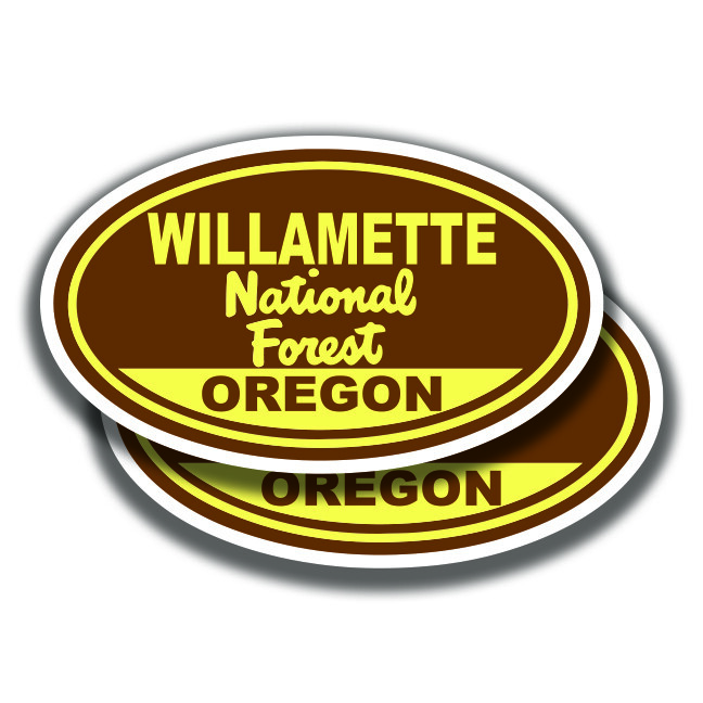 WILLAMETTE NATIONAL FOREST DECAL 2 Stickers Oregon Bogo Car Window | eBay