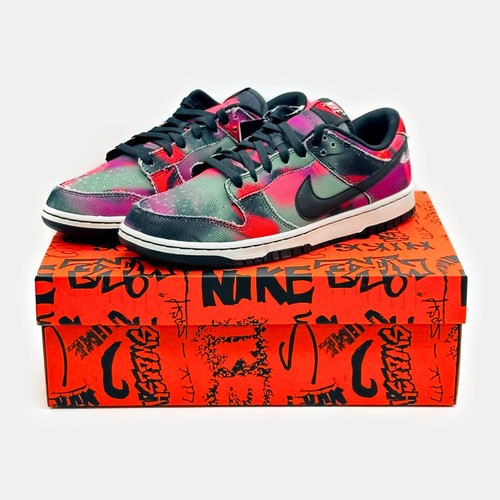 DM0108-002 Nike Dunk Low Graffiti Pink Black Sage Ash Green Tie Dye ...