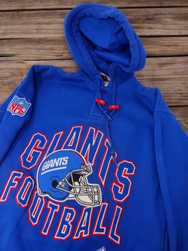 Vintage 90s NY Giants Hoodie Men Small Apex One NFL Pro Line Stitched ...