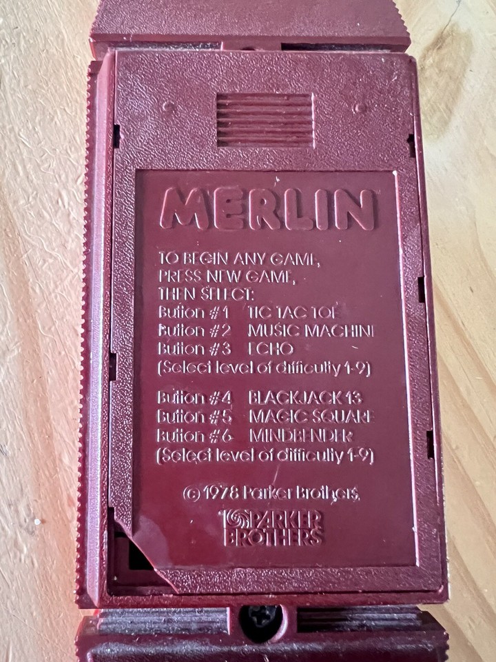 Vintage MERLIN Electronic Handheld Game 1978 (See Description) | eBay