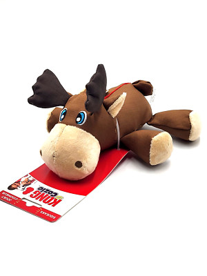 KONG Cozie Ultra Max Moose MEDIUM Tough Squeaky Toss & Play Dog Toy 8 ...