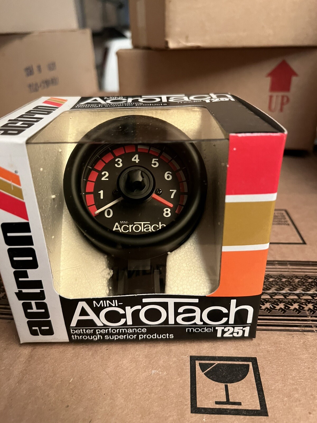 Actron Mini Acrotach Tachometer Model T251 NOS NEW 70mm 2.75" Tach ...