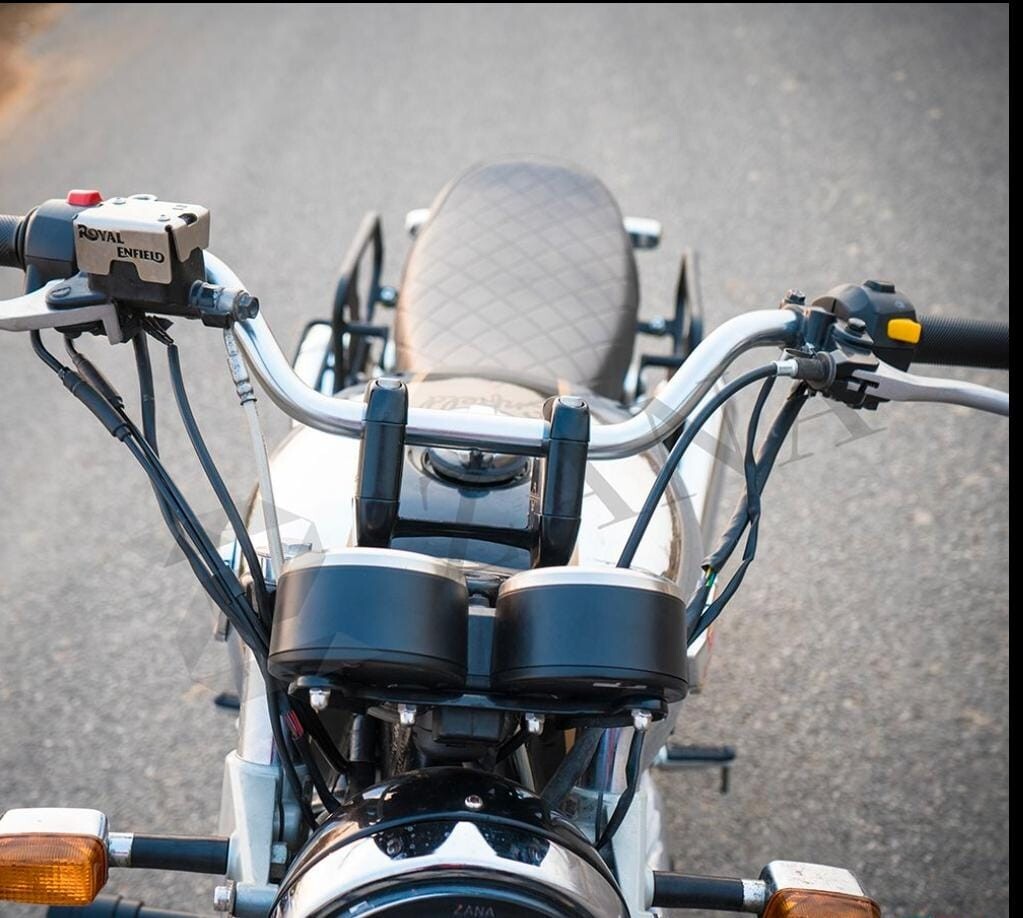 VERTICAL HANDLEBAR RISER BLACK FIT FOR ROYAL ENFIELD INTERCEPTOR 650 ...