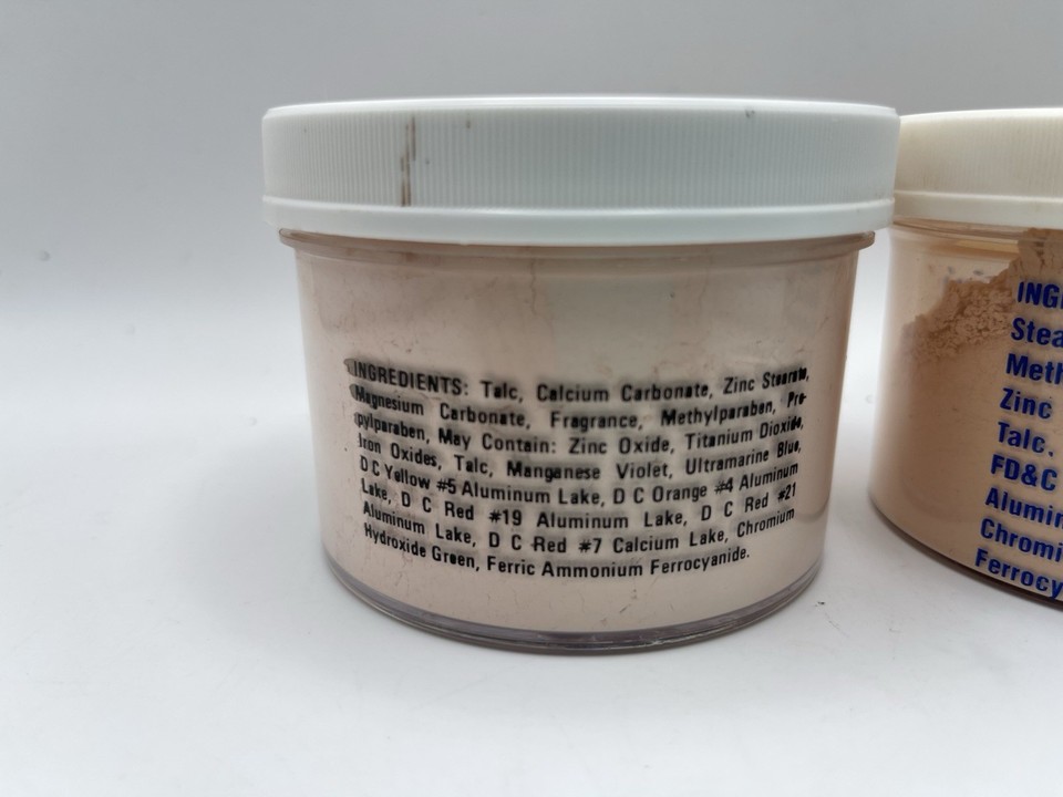 Lot Of 2 Steins Theatrical Face Powder Vintage One Full One Half Full ...
