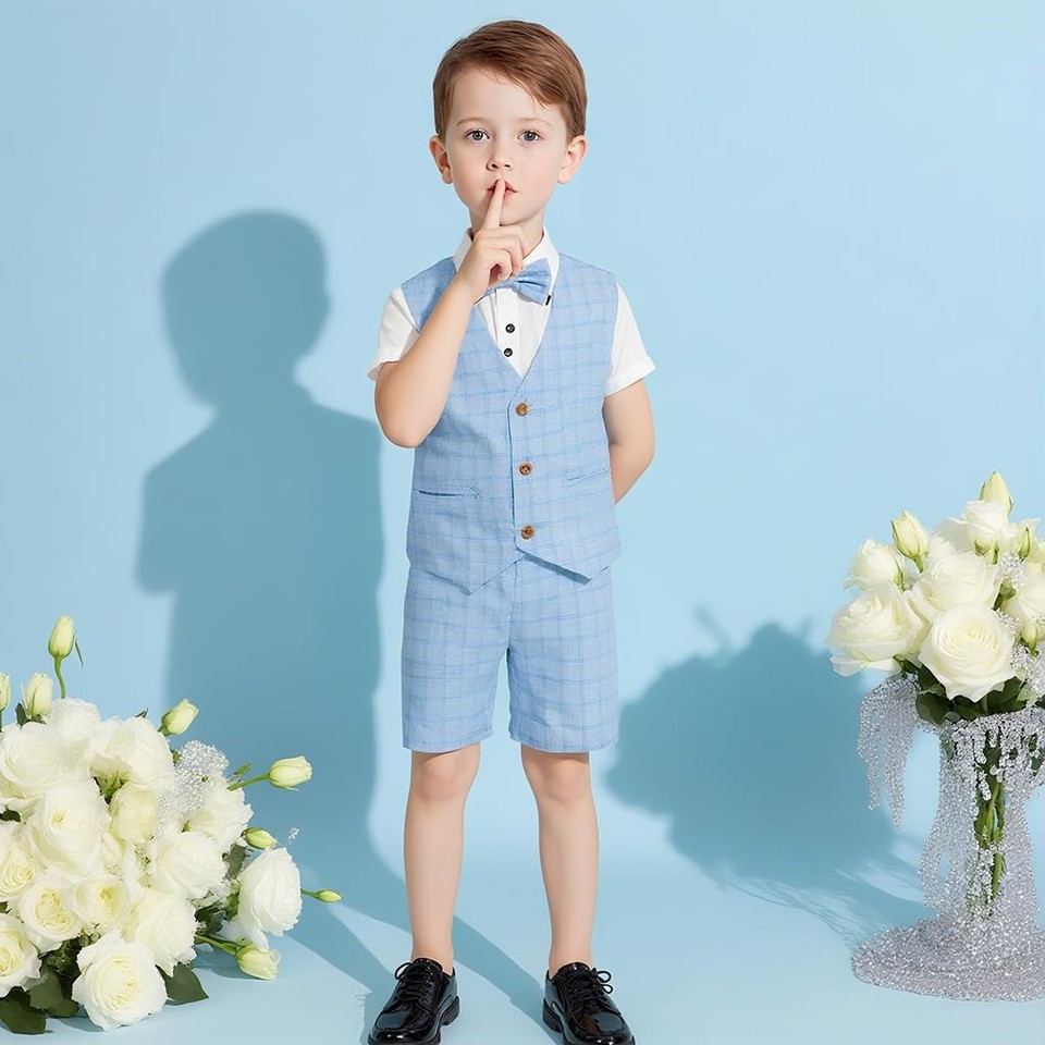 Ensemble garçons Costume pour garçons pour tout-petits 4Pcs Ensemble de ...