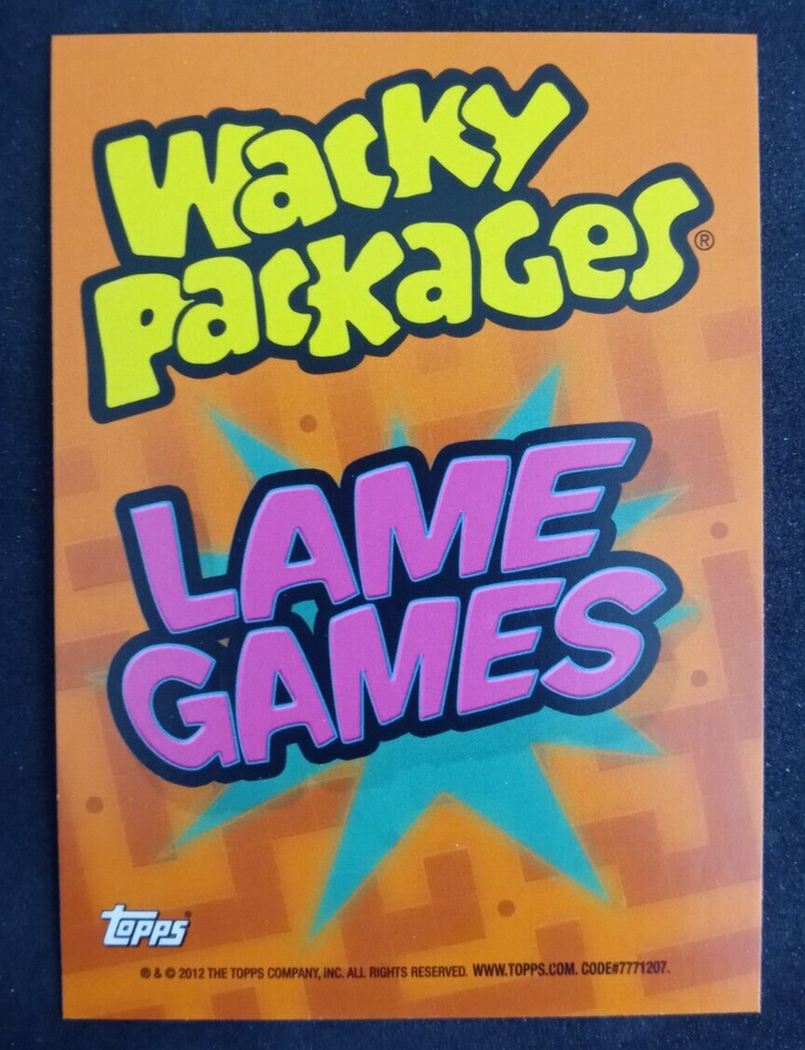 2012 Topps Wacky Packages ANS9 Series 9 Lame Games #9 God Of Warts | eBay