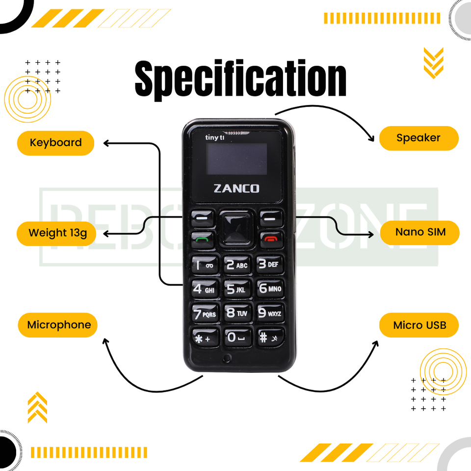 ZANCO T1ny T1 Small Phone World's Smartest Mobile T1 Collection ...