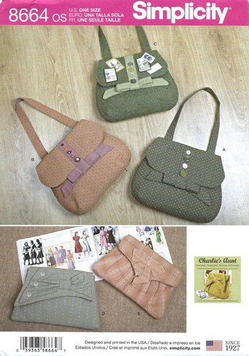 Simplicity 8664 Vintage Inspired Purse, Handbag, Clutch UNCUT Charlie's ...