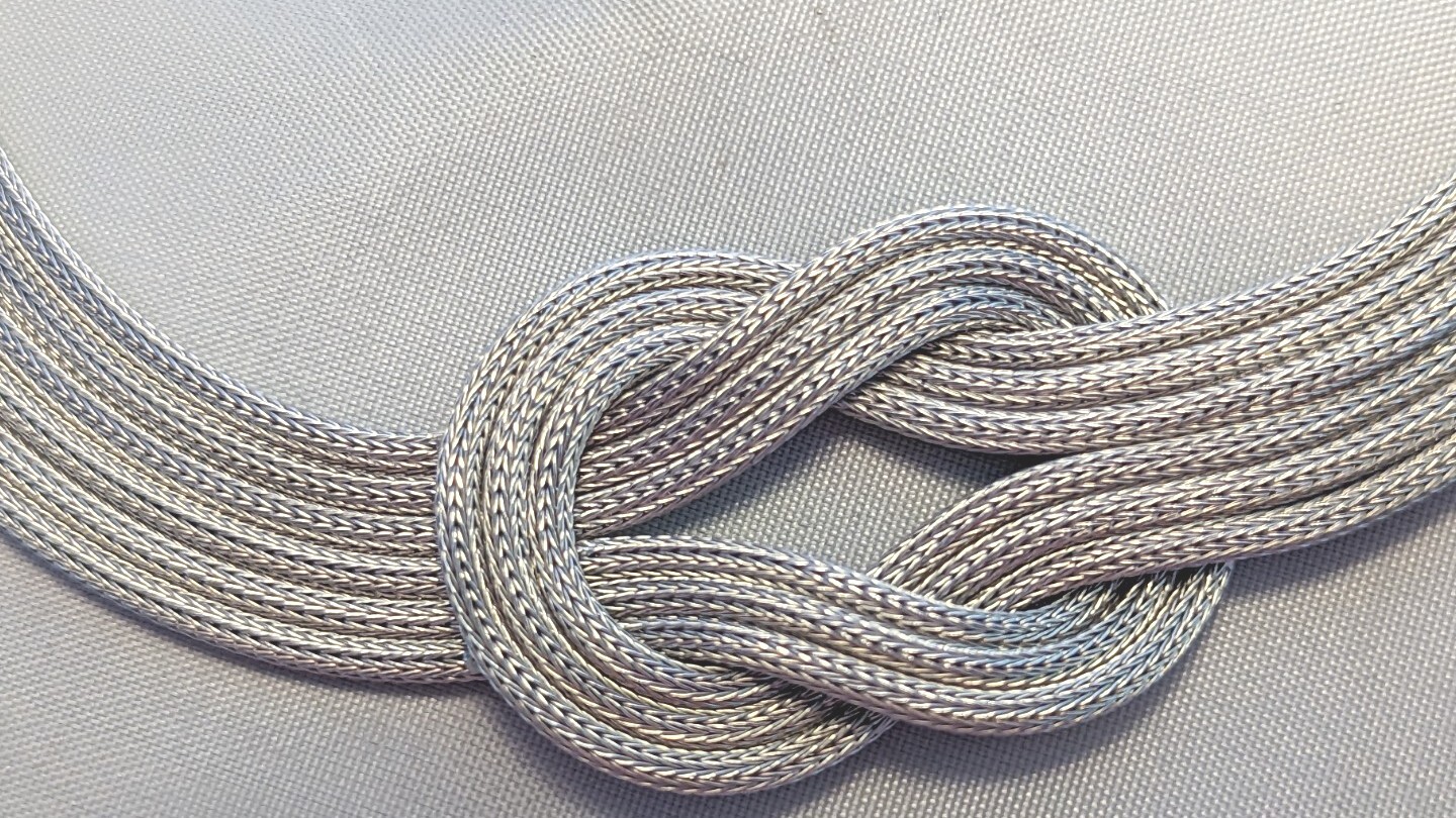 Italian 925 Love Knot Tie Knot 3 piece Set- Necklace, Bracelet ...