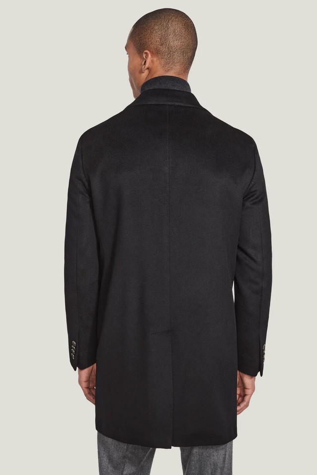 JACK VICTOR Wesley Wool Cashmere Overcoat Coat, Black, Size 42 R NWOT | eBay