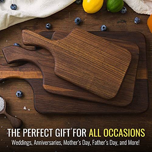 Home Dark Walnut Wood Cutting Board For Kitchen Seasoned Chopping Board ...