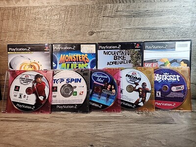 PS2 Lot of 9 Games NBA Street Mountain Bike Adrenaline Euro 2004 & More ...