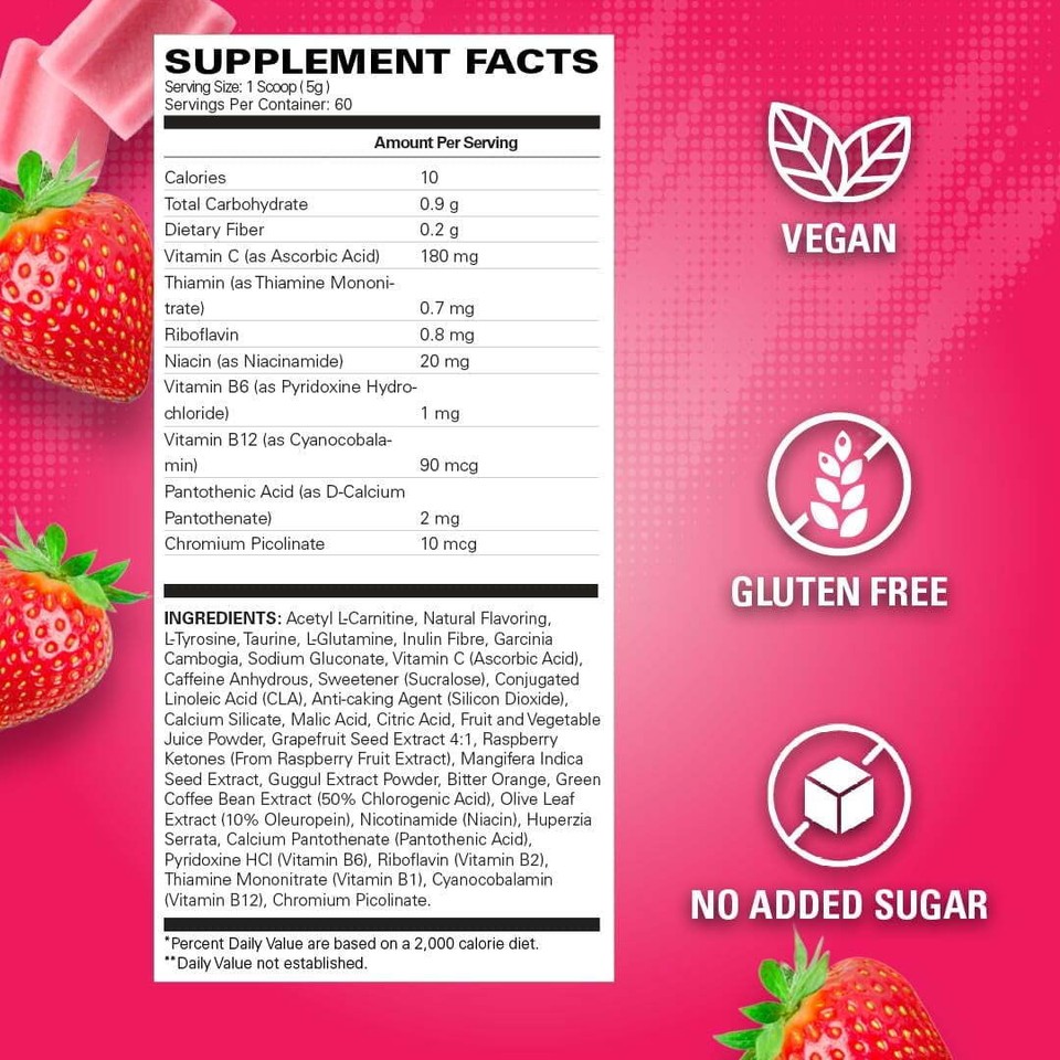 EHP Laps, OxyShred, Fat Burner, Cosmic Blast, Strawberry, 10.16 oz (288 ...