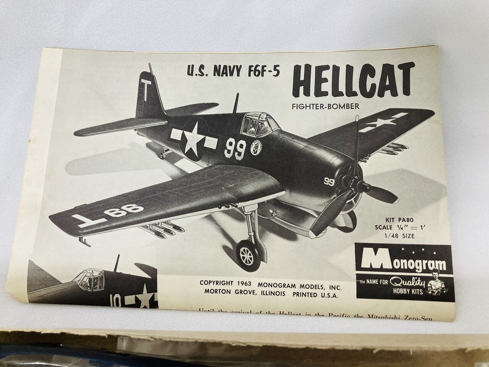 Monogram 1:48 F65-5 Hellcat Plastic model | eBay