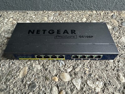 Netgear 8 Port Standalone Gigabit Coe Ethernet Switch Prosafe GS108P ...