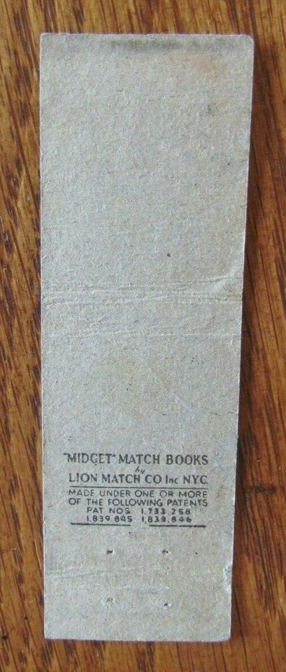 NORTH SMITHFIELD RHODE ISLAND: MAYFAIR (1934-43 MIDGET MATCHBOOK ...