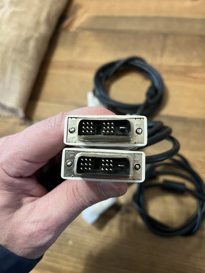 Lot of 3 AWM M-M DVI 18-Pin Monitor Cables - 5ft and 7ft | eBay