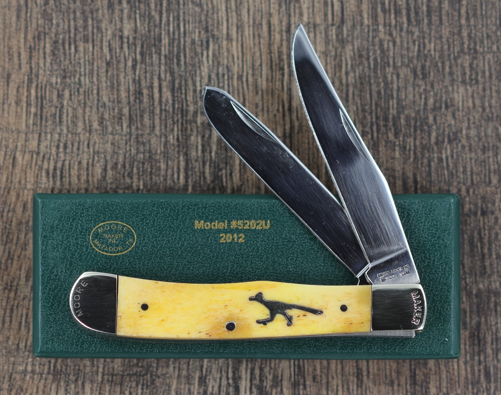 Moore Maker Knife 5202U New Mexico Edition; 4-1/8" Bone Scales; NEW ...