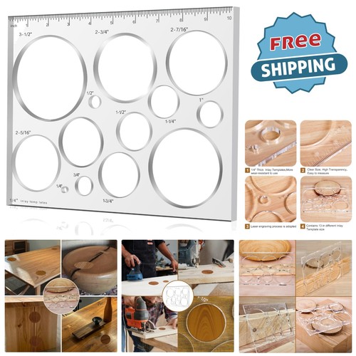 Router Template Acrylic 10x7.9in 13-in-1 Design Woodworking Jig Easy ...