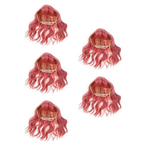 5 PCS Natural Looking Wigs for Women Short Hair Curly Bob Synthetic ...