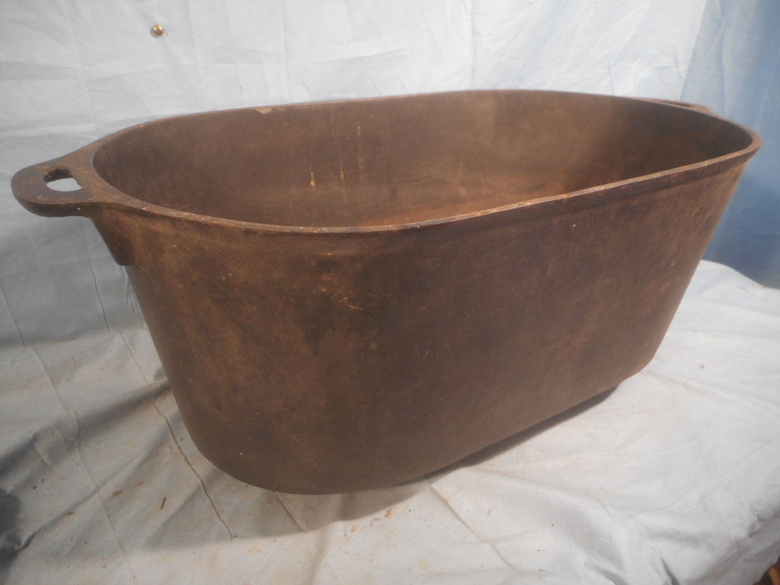 Antique 1800's GATE MARKS Unbranded Cast Iron Oval Shaped 4 Leg Pot/Ham ...