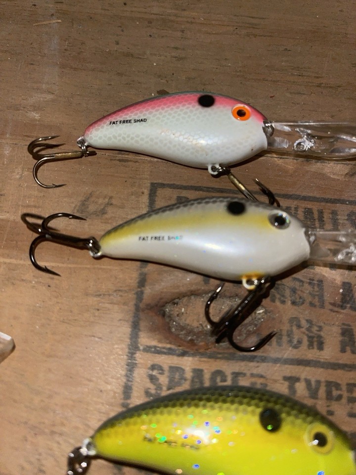 Lot Of 14 Crank Baits Various A Bomber Fat Free Shad, Square X ...