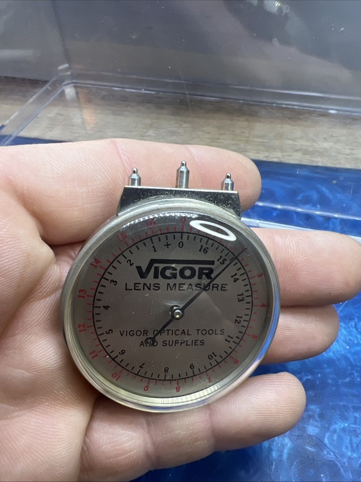 Vintage Vigor optical eyeglasses Ball Tipped Lens Clock / lens gauge ...