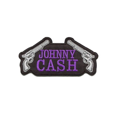 Johnny Cash Purple Revolvers Iron-On Embroidered Patch – Music Legend ...