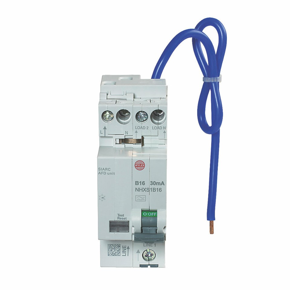 Wylex 16 Amp 30mA DP Type B AFDD RCBO Arc Fault Detection Device ...