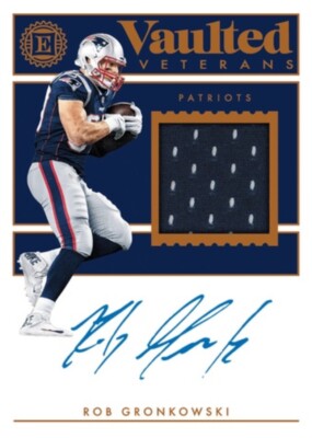 2018 Encased Rob Gronkowski Vaulted Patch Auto NFL Blitz Digital Card ...