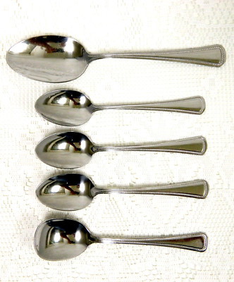 Oneida NEEDLEPOINT BEADED ARTISTRY Stainless TEASPOONS Serving Spoon ...