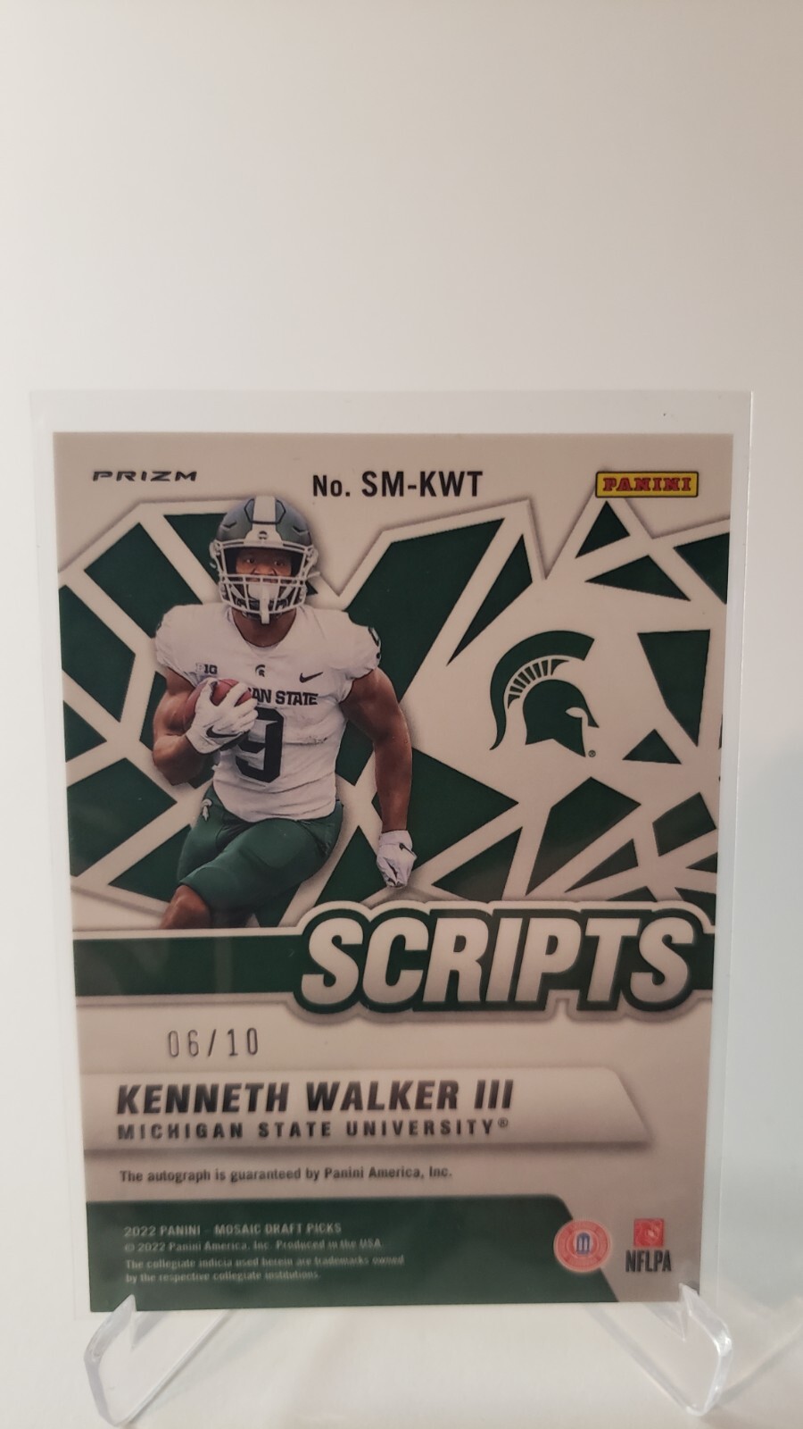2023 Panini Mosaic Draft Picks Gold Scripts Kenneth Walker III Auto #SM ...