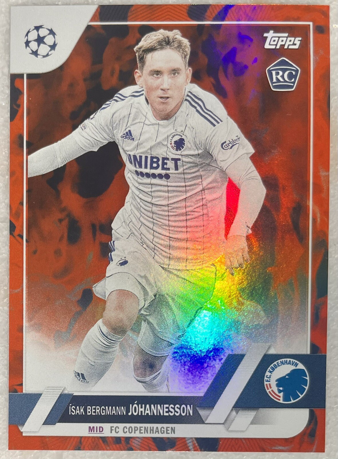 2023 TOPPS UEFA CLUB COMP ISAK BERGMANN JOHANNESSON INFERNO ROOKIE CARD ...