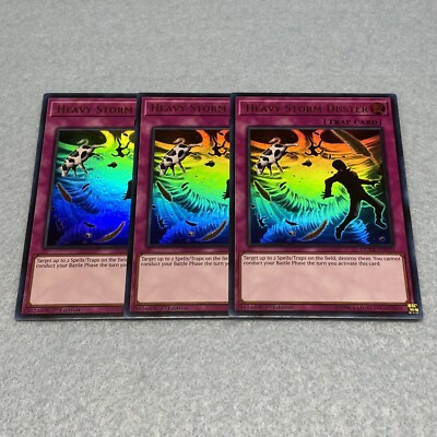 Yugioh Heavy Storm Duster DUDE 1st Edition Ultra Rare 3 Card Set NM | eBay