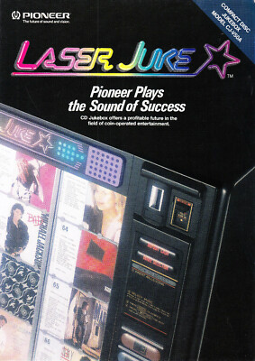 Pioneer Electronics 1990 Laser Juke CD juke box jukebox Flyer Brochure ...