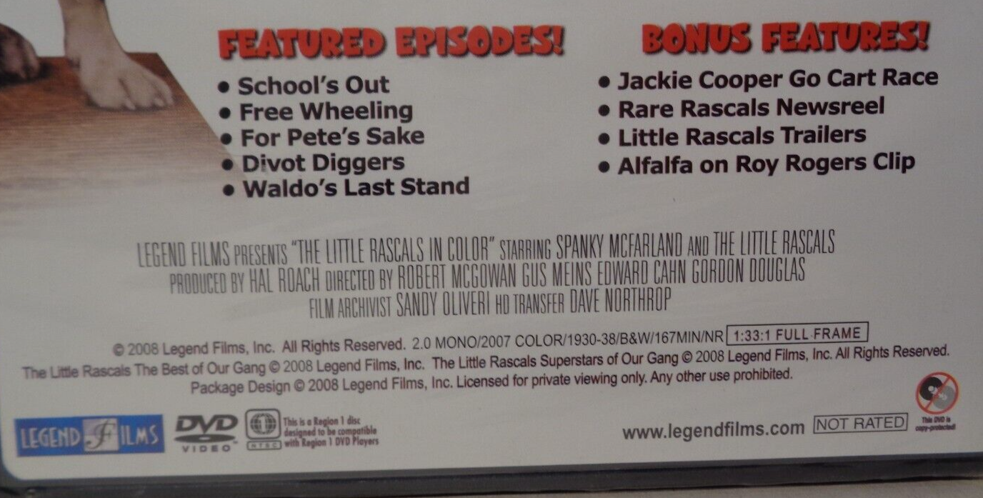 THE LITTLE RASCALS In Color New DVD 2 Disc Set / Ten Uncut Episodes | eBay