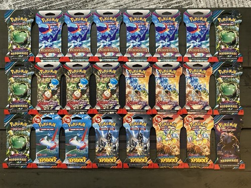 Pokemon TCG: Scarlet & Violet [SS/TM/PE] Factory Sealed Boos Packs[Lot ...