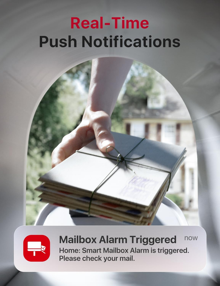 Smart Mailbox Alarm, Wireless Long Range Mailbox Alert, Mailbox Sensor ...