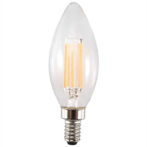 1X(Dimmable E12 6W COB Bougie Flamme Filament LED Ampoule Lampe ...