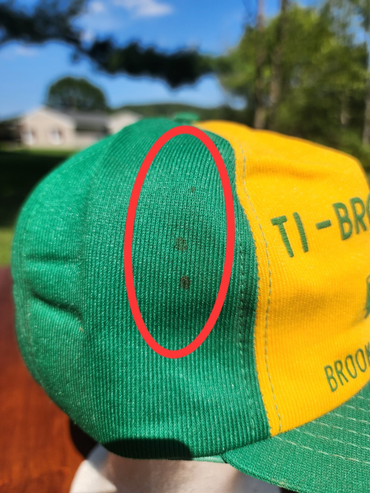 Ti-Brook Inc Yellow Green Hat Cap Green Snapback Adjustable Made In USA ...