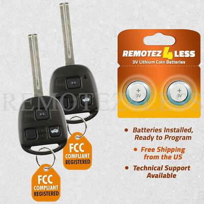 2 For 1998 1999 2000 2001 Lexus ES300 Keyless Entry Remote Car Key Fob ...