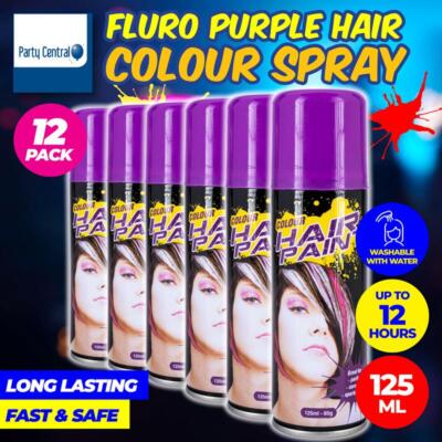Hair Spray Fluro Colour - (Purple) 125ml | eBay Australia