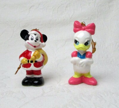 Vintage Disney Ceramic Mickey Mouse Santa Daisy Duck Christmas ...