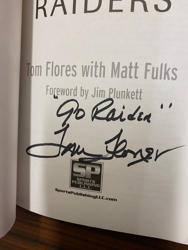 Tom Flores Tales from the Oakland Raiders, SIGNED Autographed Copy Book ...