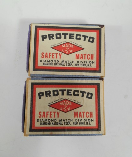 2X Boxes Vintage Diamond Match PROTECTO Wooden Matches NOS | eBay