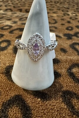 BP Bomb Party OG Ring Size 9 Purple Stone Rhodium New | eBay