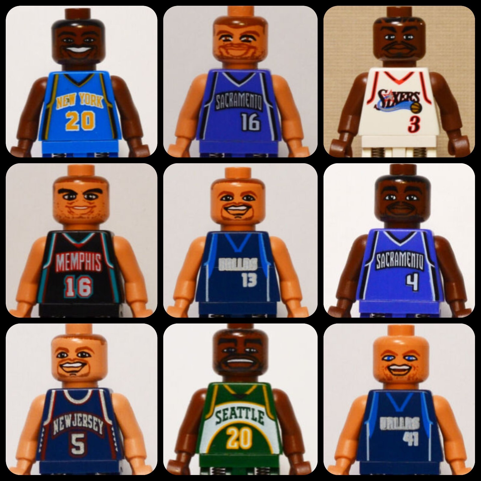 Lego NBA Basketball Player Minifigures Lot (You Choose) McGrady Iverson ...