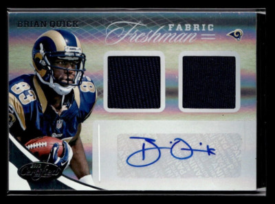 2012 Leaf Certified #329 Brian Quick Dual Jersey AUTO Rookie #5372 | eBay